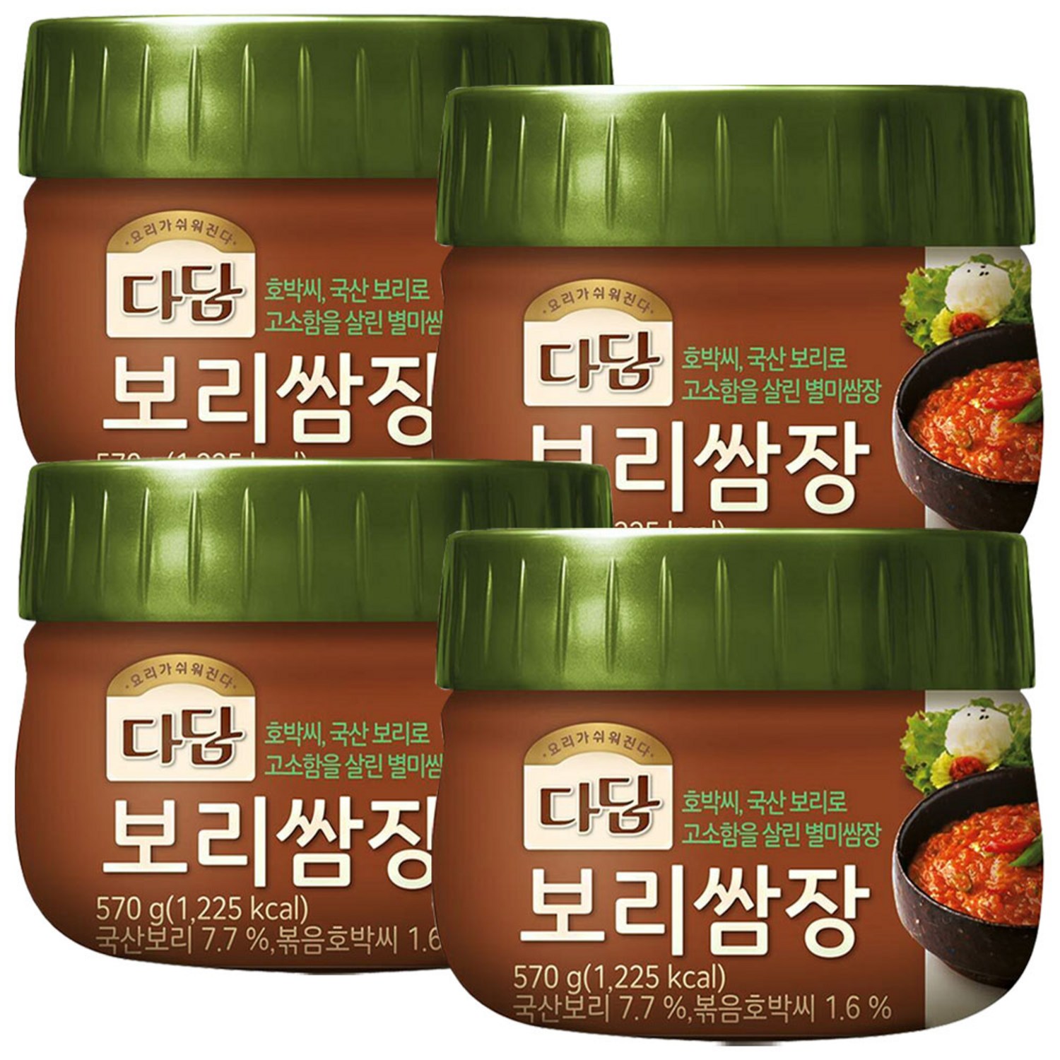 [CJ제일제당] 다담양념 골라담기 [묶음], 570g, 4개 - 쌈장 | 쿠팡