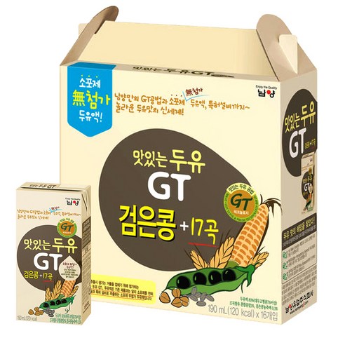남양유업 맛있는 두유 GT 검은콩 + 17곡, 190ml, 16개 - 가격 변동 추적 그래프 - 역대가