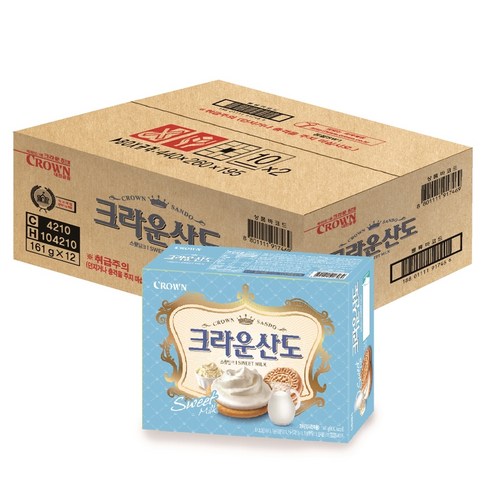 크라운 산도 스윗밀크, 161g, 12개입 - 가격 변동 추적 그래프 - 역대가