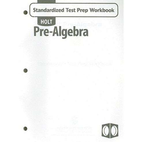 Holt Pre-Algebra Standardized Test Prep Workbook Paperback, Holt ...