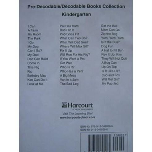 Storytown: Pre-Decodable/Decodable Book Collection Grade K Hardcover ...