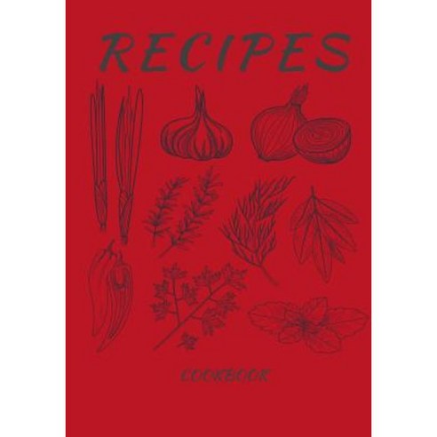 Recipes Cookbook: Red Blank Cookbook Recipe Binder Cooking Journal ...