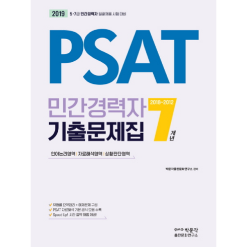 PSAT 민간경력자 7개년 기출문제집(2019):5급 7급 민간경력자 일괄채용 시험대비, 낙원출판문화원 - 가격 변동 추적 그래프 - 역대가
