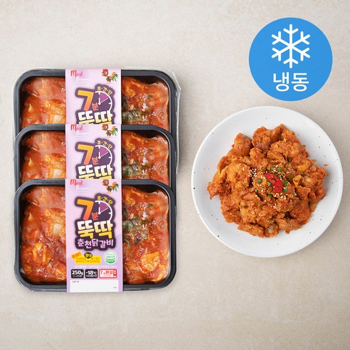미트디자이너스 전자레인지용 간편요리 7분뚝딱 춘천닭갈비 3팩 (냉동), 750g, 1개 - 가격 변동 추적 그래프 - 역대가