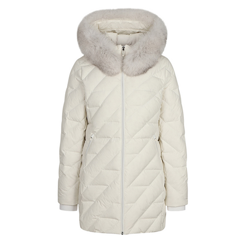 올포유 여성용 폭스퍼 후드 사선 퀼팅 다운 점퍼 AWDJNA261-100 - 점퍼 | 쿠팡