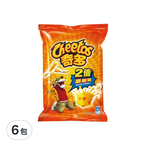 奇多2倍濃起司口味玉米棒，超酥脆，濃郁起司，美式起司，口感豐富, 78g, 6包 - 爆米花/玉米片/米香 | 酷澎
