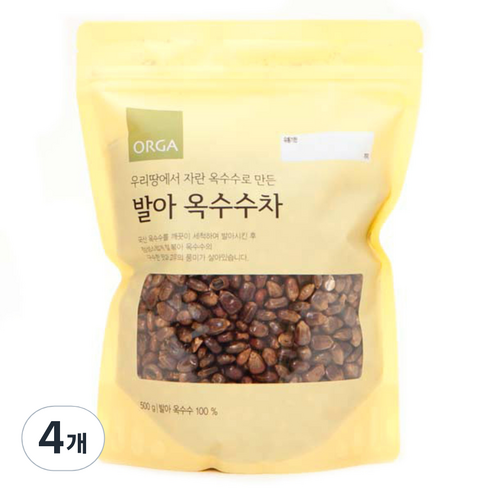 'ORGA 발아 옥수수차, 500g, 1개입, 4개' 최저가 검색, 최저가 24,530원 - 할인 알림
