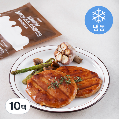 브랜드닭 닭가슴살 콜라겐 소스 스테이크 경양식돈까스맛 (냉동), 85g, 10팩 - 가격 변동 추적 그래프 - 역대가