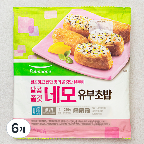 풀무원 달콤쫄깃 네모 유부초밥, 330g, 6개 - 가격 변동 추적 그래프 - 역대가