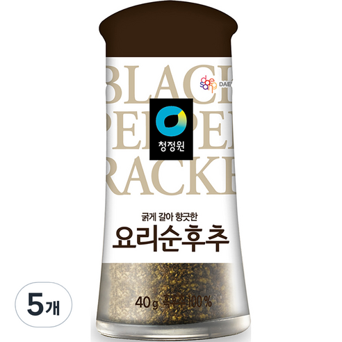 대상 청정원 요리순후추, 40g, 5개 - 가격 변동 추적 그래프 - 역대가