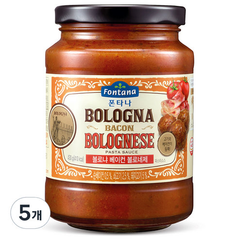 '폰타나 볼로냐 베이컨 볼로네제 파스타 소스, 430g, 5개' 최저가 검색, 최저가 19,450원 - 할인 알림