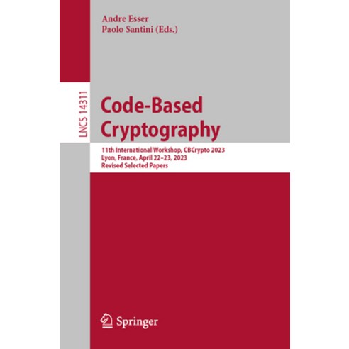 (영문도서) Code-Based Cryptography: 11th International Workshop Cbcrypto ...