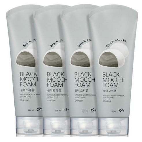 C2Y 모찌 폼클렌징 220ml 4개 2종 화이트 블랙, 블랙4개 - 가격 변동 추적 그래프 - 역대가