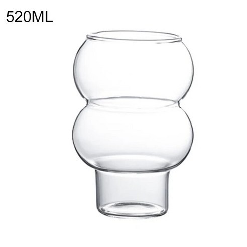 가정용 투명 커피 머그잔 위스키 와인 요구르트 디저트 유리 컵 홈 바 음료용기 조롱박 모양 칵테일 유리 300 ml 520ml - 양주잔/칵테일잔 | 쿠팡