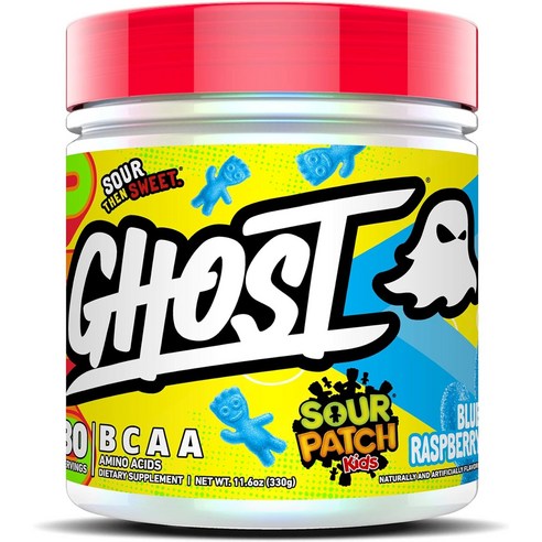 '고스트 BCAA 아미노산 블루라즈베리 GHOST Sour Patch Kids Blue Raspberry, 330g, 1개 ...