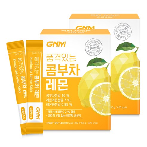 GNM자연의품격 품격있는 콤부차 레몬 비타민C 유산균 분말 스틱, 60포, 5g - 가격 변동 추적 그래프 - 역대가