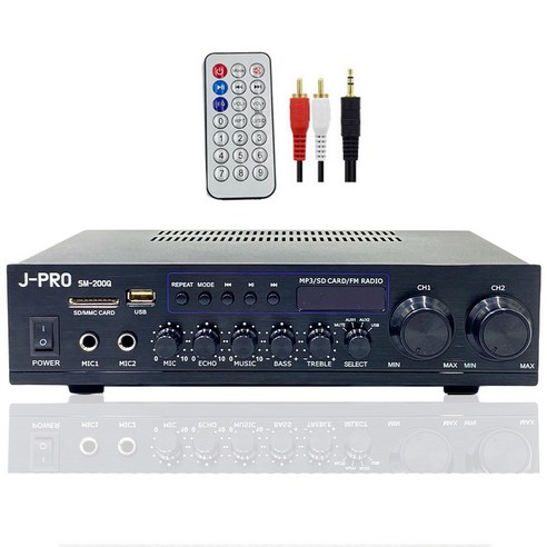 J-PRO SM-200Q 2채널 200W 블루투스 카페 업소용 매장용 앰프+리모콘+PC선 1.5M 포함 - 가격 변동 추적 ...