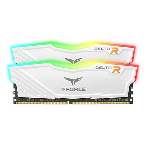 [Team Group] 팀그룹 T-Force DDR4 32GB PC4-25600 CL16 Delta RGB 화이트 (16Gx2 ...