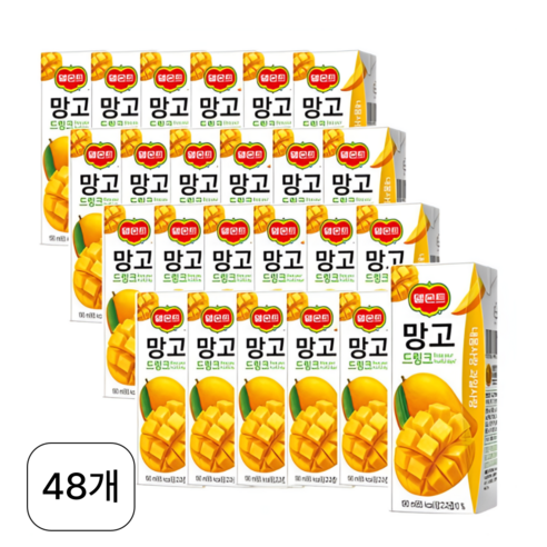 델몬트 드링크 망고 190mlx24팩x2박스, 190ml, 48개 - 망고주스 | 쿠팡