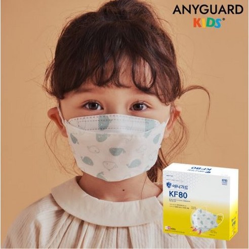 [애니가드] KF80 웰빙황사마스크 뉴프리미엄소형 고래 어린이 50매 - KF80 마스크 | 쿠팡