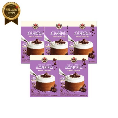 'CJ 제일제당 백설 초코케익 믹스 350g x 5개, 350g, 5개' 최저가 검색, 최저가 43,100원 - 할인 알림