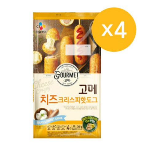 CJ 고메 치즈 크리스피 핫도그 340g, 340g, 1개 - 핫도그 | 쿠팡