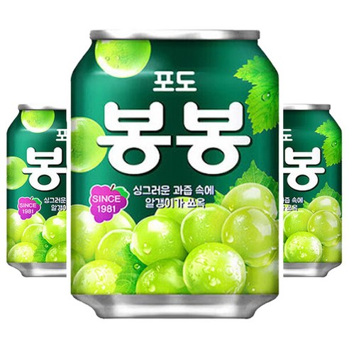 해태음료 포도봉봉 238ml x 72캔 선물용 해태 해태 해태음료 포도봉봉 238ml x 72캔 선물용 해태 해태 - 과일/야채혼합주스 | 쿠팡