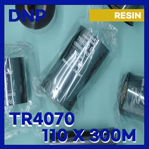 DNP RESIN TR4070 110 X 300 정전기방지 레진리본 소니(SONY)리본 라벨프린터 먹지 바코드리본 정전기X ...