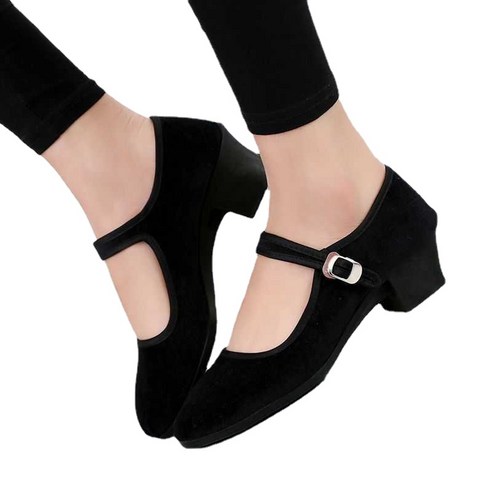 ANKRIC 하이힐 천 신발 여성용 하이힐 검정과 빨강 댄스 신발 - 가격 변동 추적 그래프 - 역대가