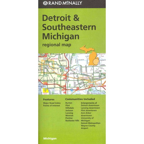 Rand McNally Detroit & Southeastern Michigan Regional Map - 가격 변동 추적 ...