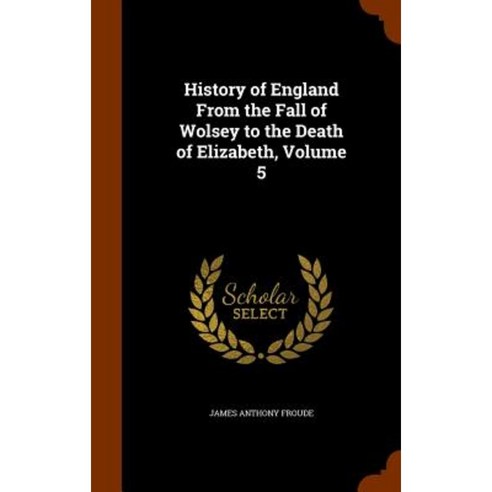 History of England from the Fall of Wolsey to the Death of Elizabeth ...