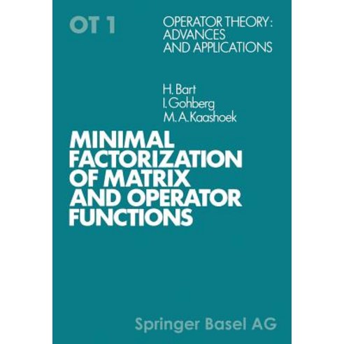 Minimal Factorization of Matrix and Operator Functions Paperback, Springer - 가격