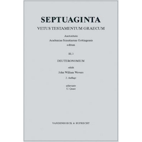 Septuaginta. Vetus Testamentum Graecum: Band 3 2: Deuteronomium ...