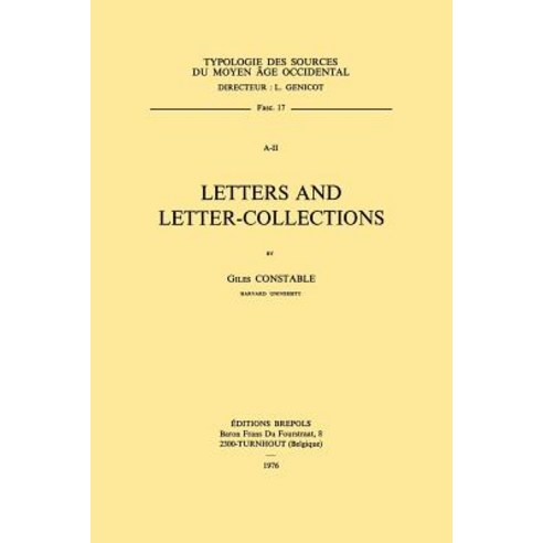 Typ 17 Letters and Letter-Collections Constable Paperback, Brepols ...