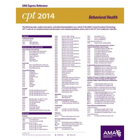 CPT 2014 Express Reference: Pathology/Laboratory Other, American ...