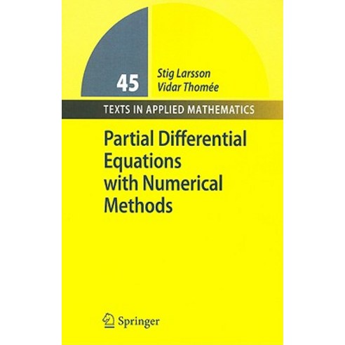 Partial Differential Equations with Numerical Methods Paperback, Springer - 가격