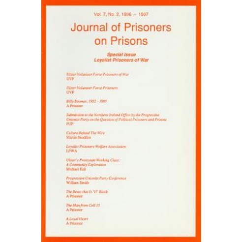 Journal of Prisoners on Prisons V7 #2 Paperback, University of Ottawa Press - 가